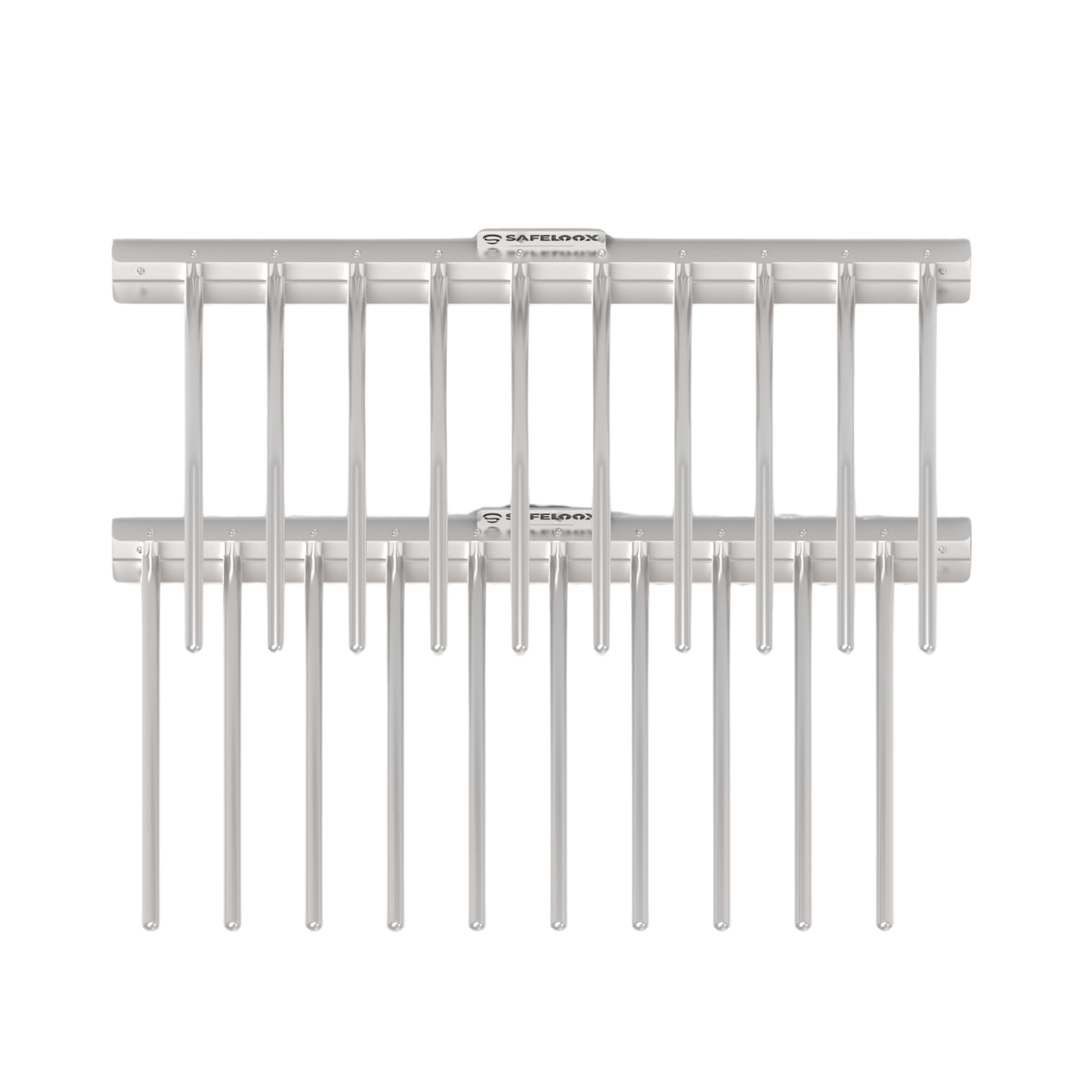 Buy Stainless Steel Wall-Mounted Swivel Apron Rack for 10 Tops & Skirts ...