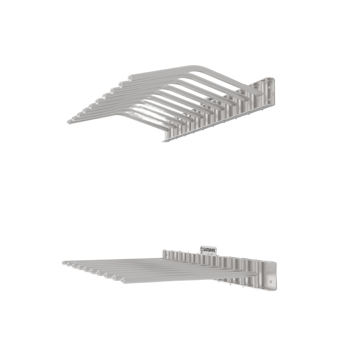 Buy Stainless Steel Wall-Mounted Swivel Apron Rack for 10 Tops & Skirts ...